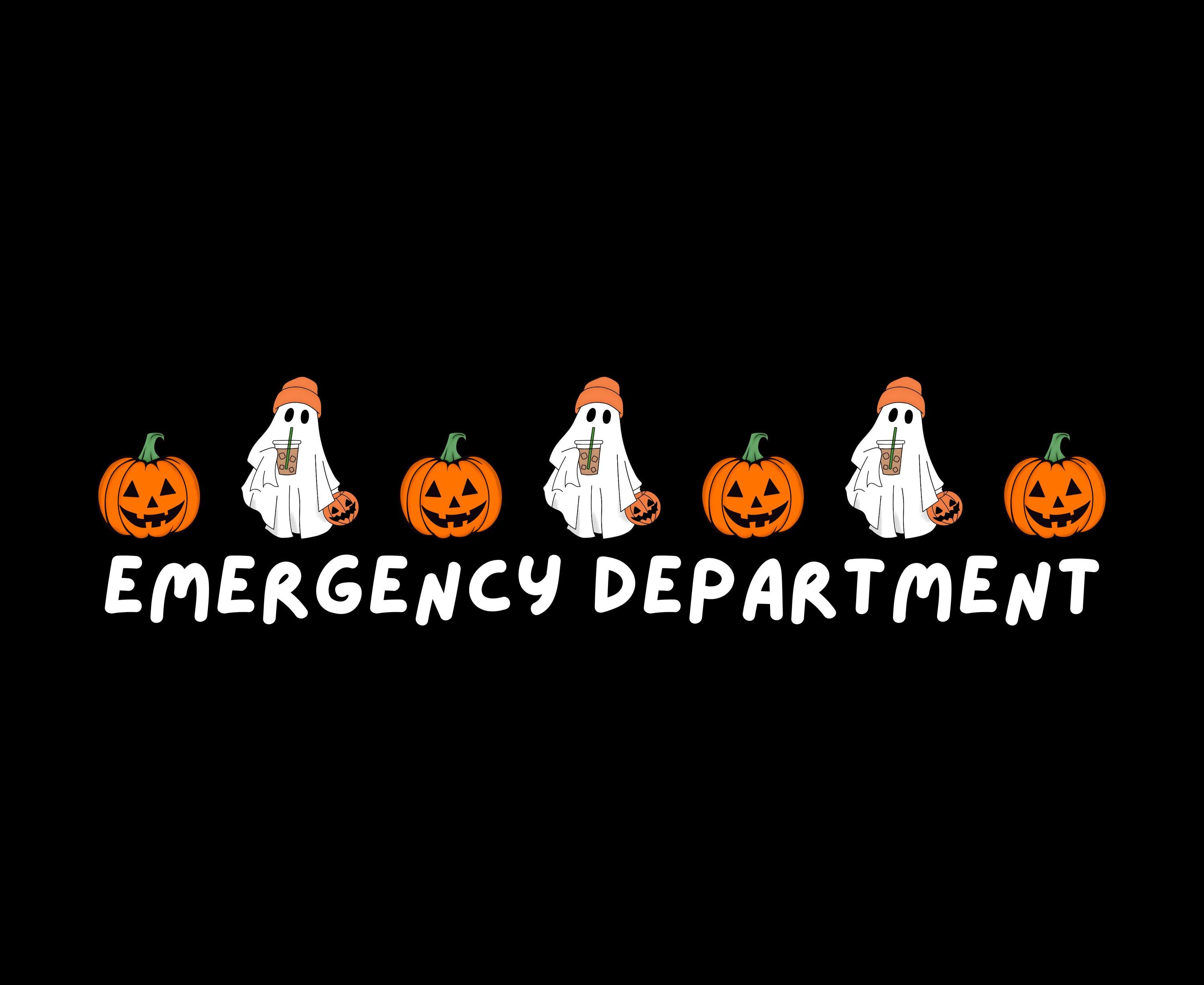 Emergency Department Halloween Spooky Emergency Department Ghost and ...