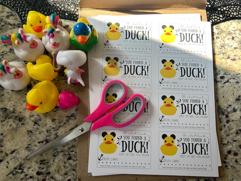 Oh What Luck You Found A Duck, Cruise Duck, Gift Tag, Pdf File, Digital ...