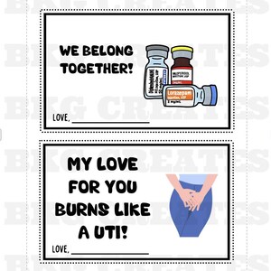 Nurse Valentine Cards, Pdf Download, Print at Home, Hilarious, Fun ...