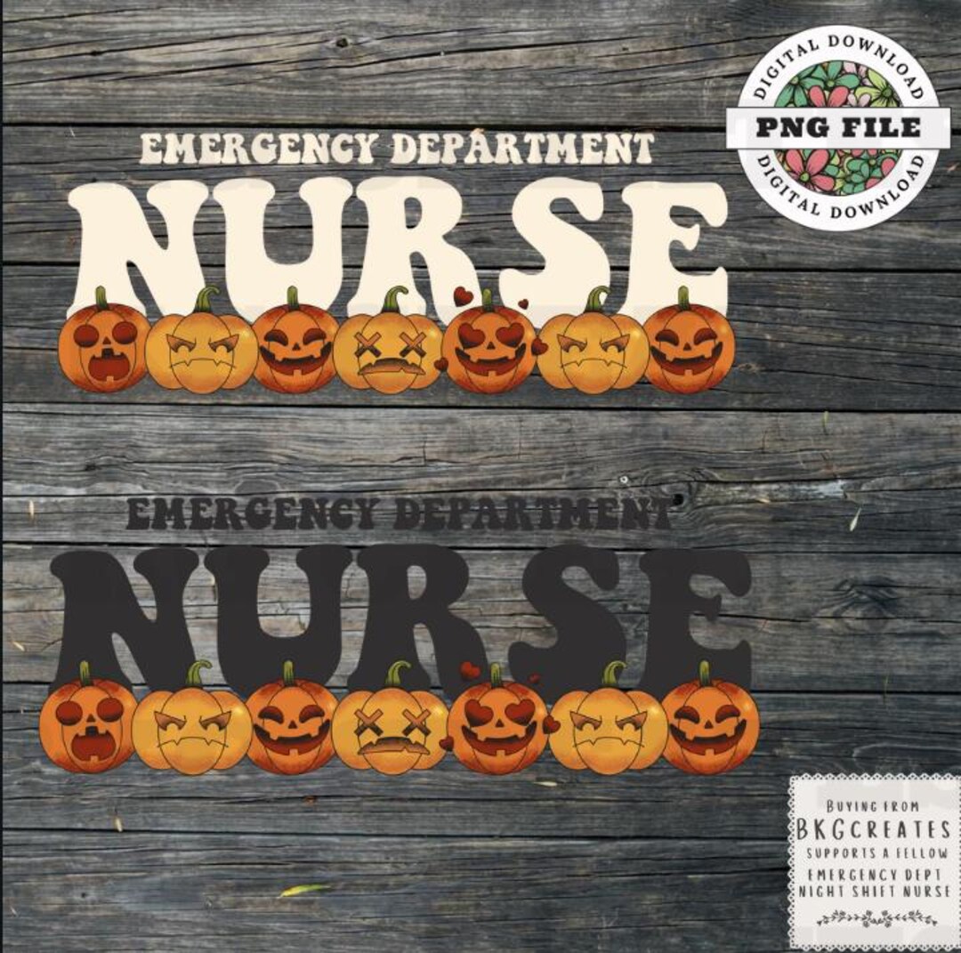 Spooky ER Nurse PNG: Funny Halloween Emergency Department Design ...