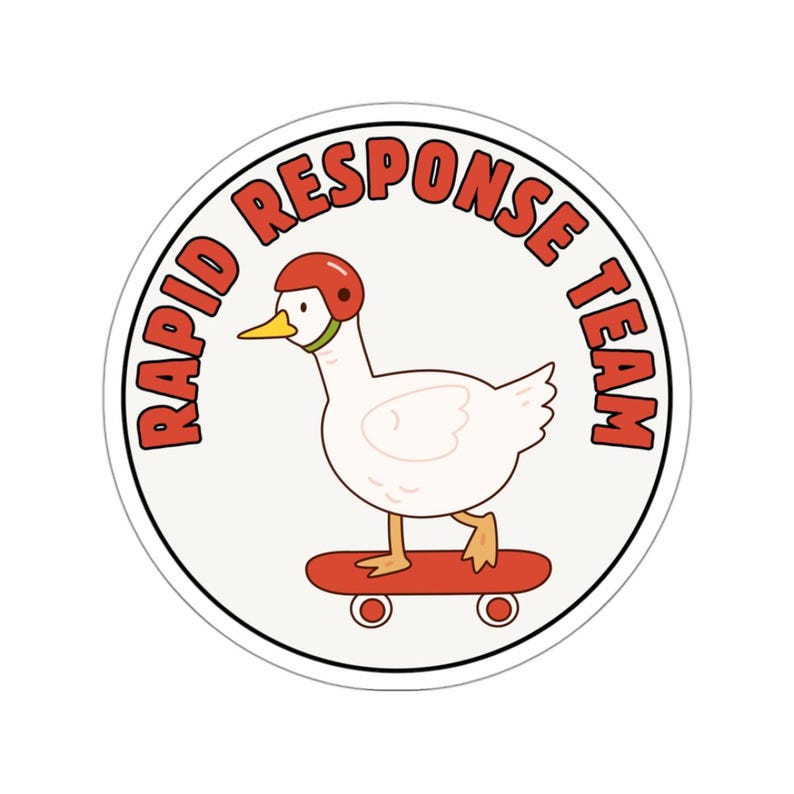 Rapid Response Team Silly Goose Kiss-cut Sticker, Nurses Week, Gifts ...