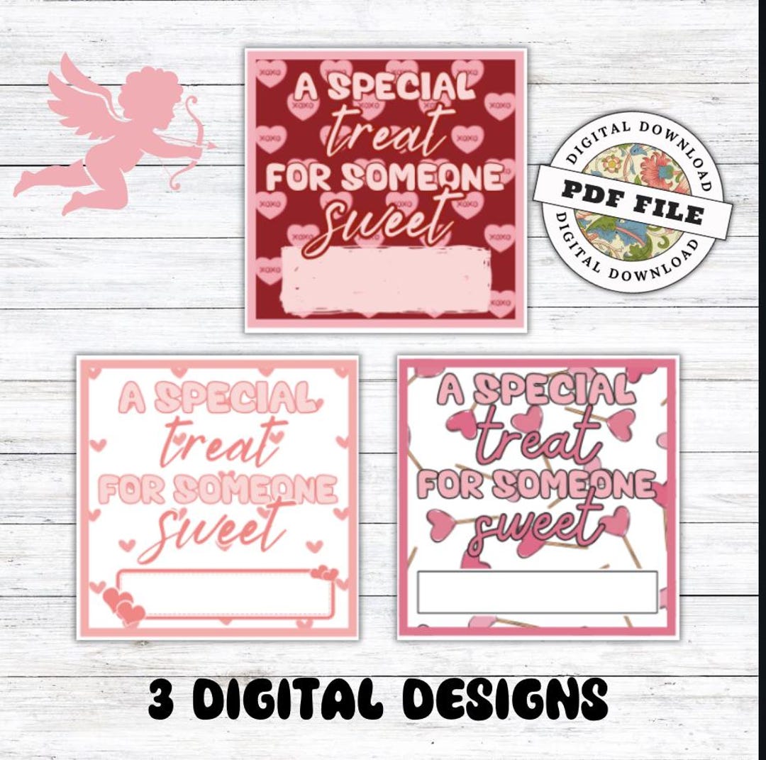 Valentine Treat Tags Printable, A Special Treat for Someone Sweet ...