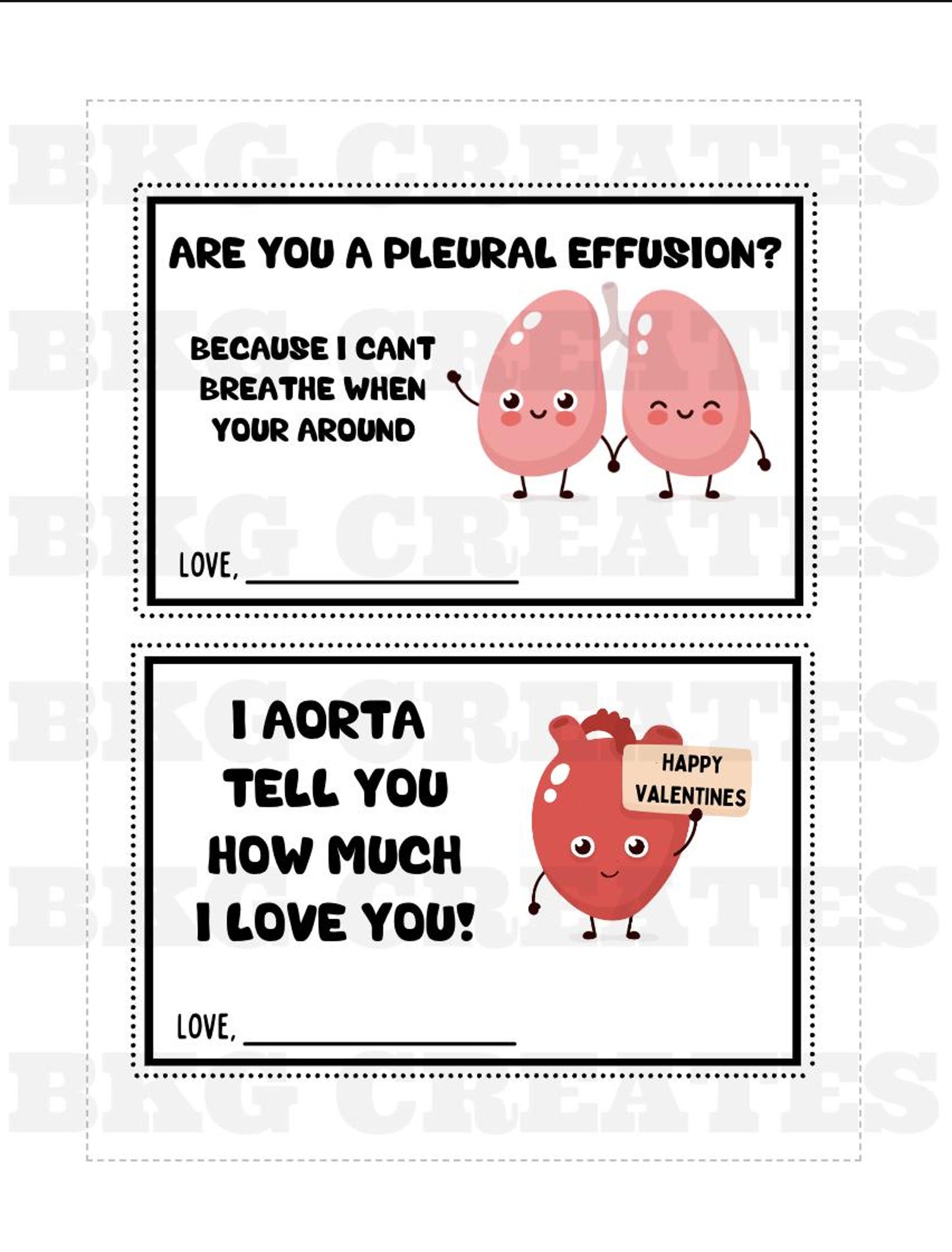 Nurse Valentine Cards, Pdf Download, Print at Home, Hilarious, Fun ...