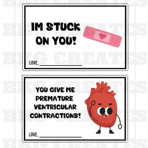 Nurse Valentine Cards, Pdf Download, Print at Home, Hilarious, Fun ...