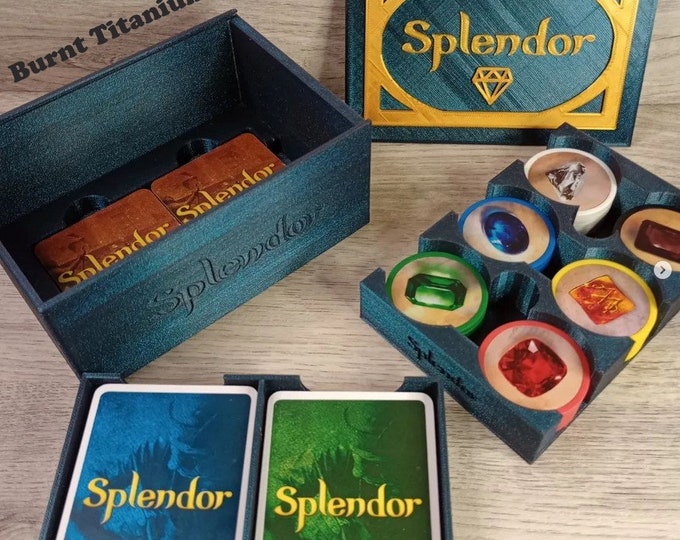Upgrade Gem Set for Splendor Board Game - Glass Jewels and Metal Coins ...