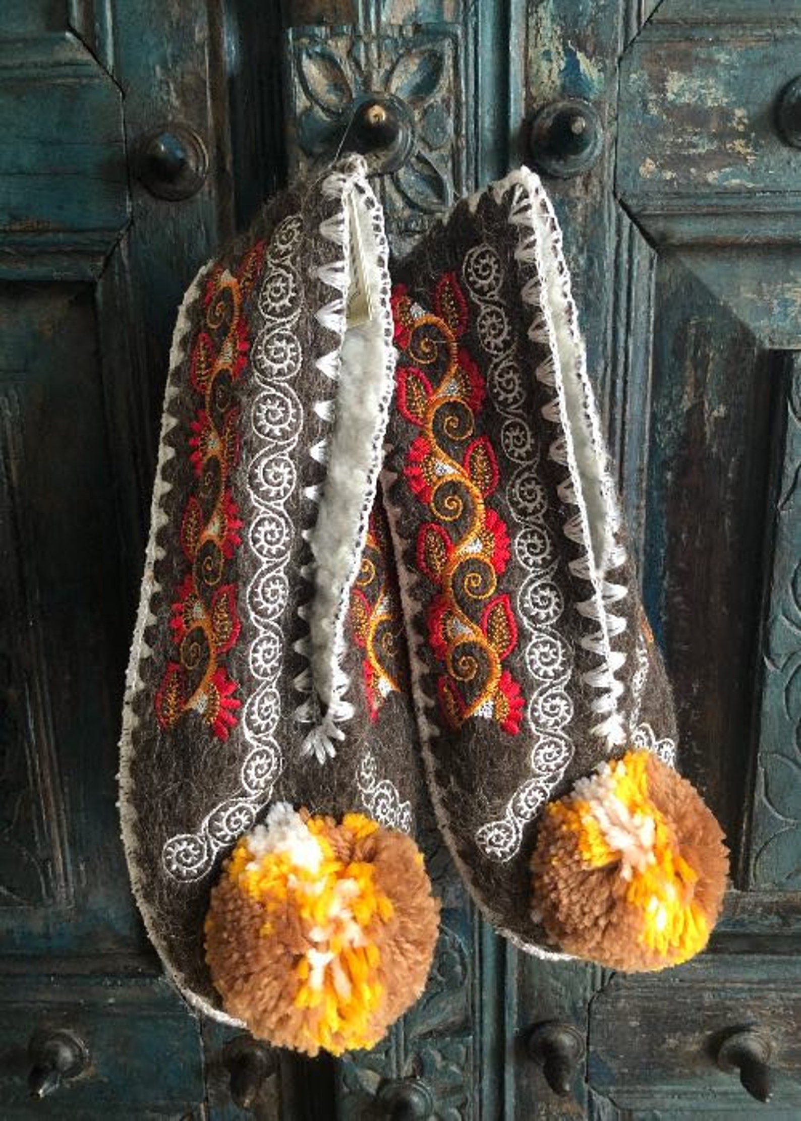 Warm Slippers - Elsa Winter Colors, Woolen Slippers for Woman, Woolen ...