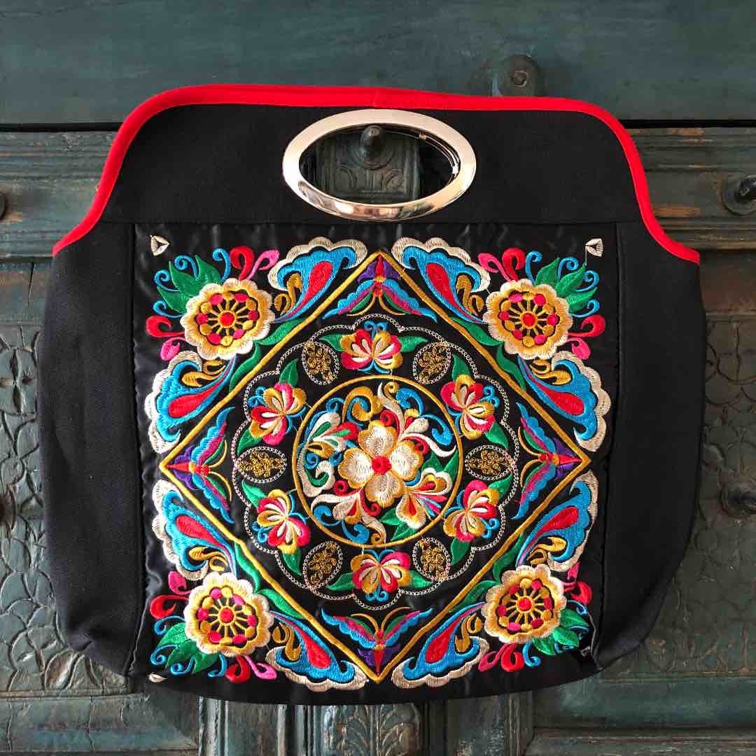 Hmong Bag, Embroidered Bag, Hill Tribe Bag, Colorful Boho Purse ...