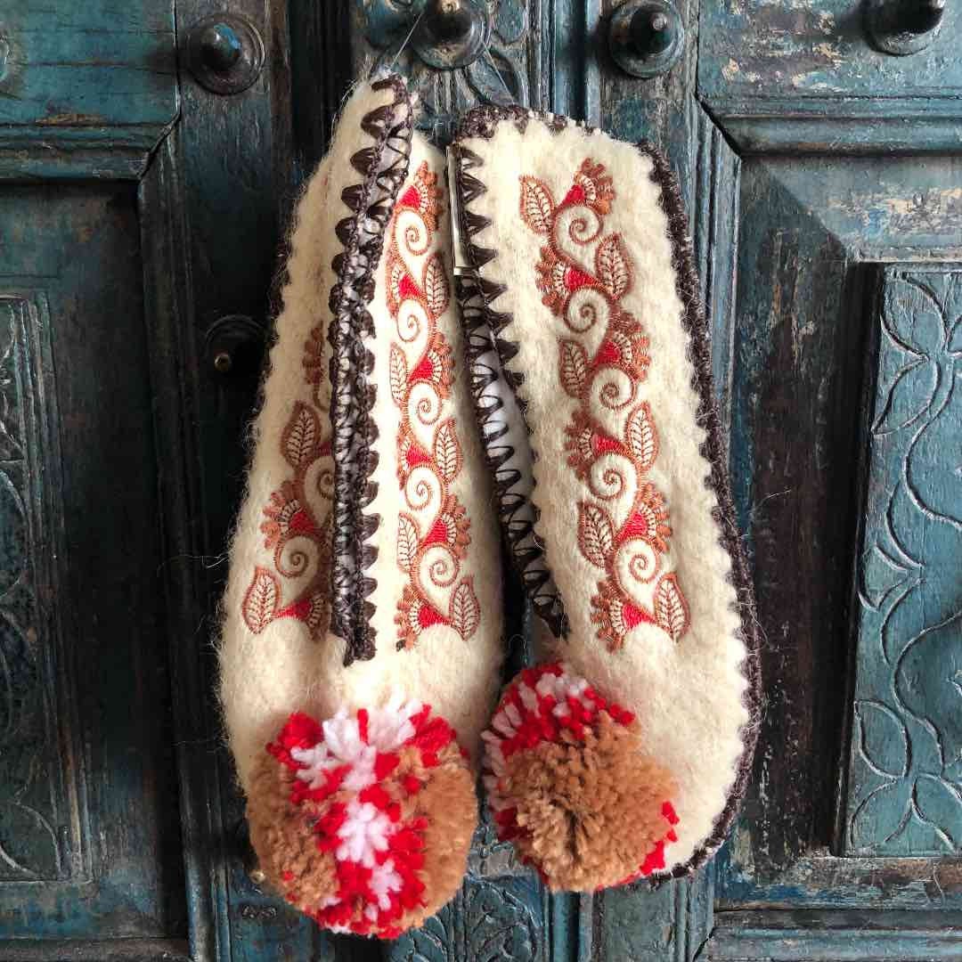 Warm Slippers - Elsa Winter Colors, Woolen Slippers for Woman, Woolen ...