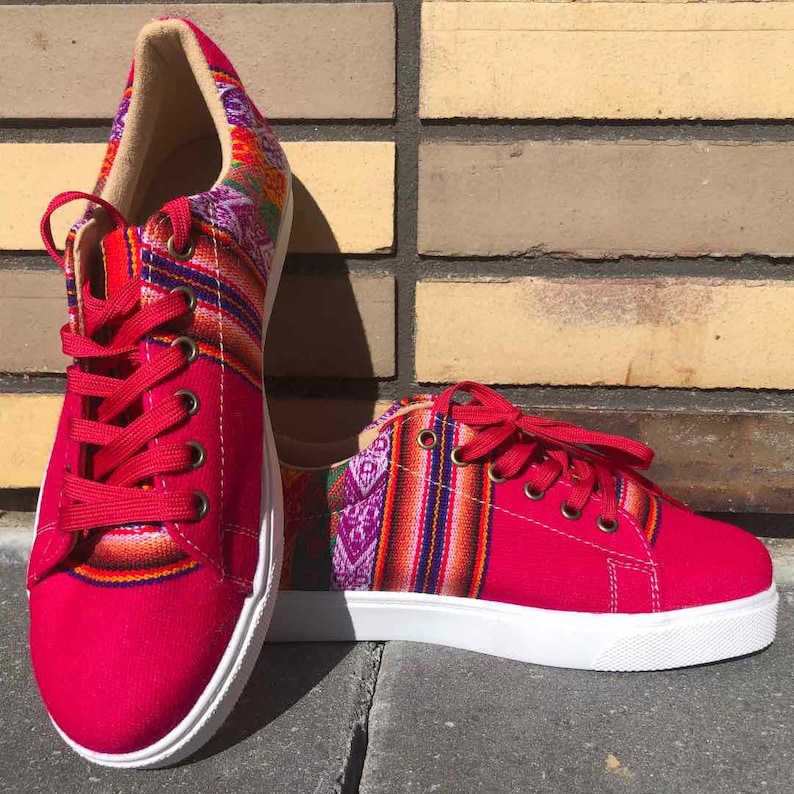 Peruvian Shoes, Sneakers With Inca Textile From Peru, Sneakers Cat ...
