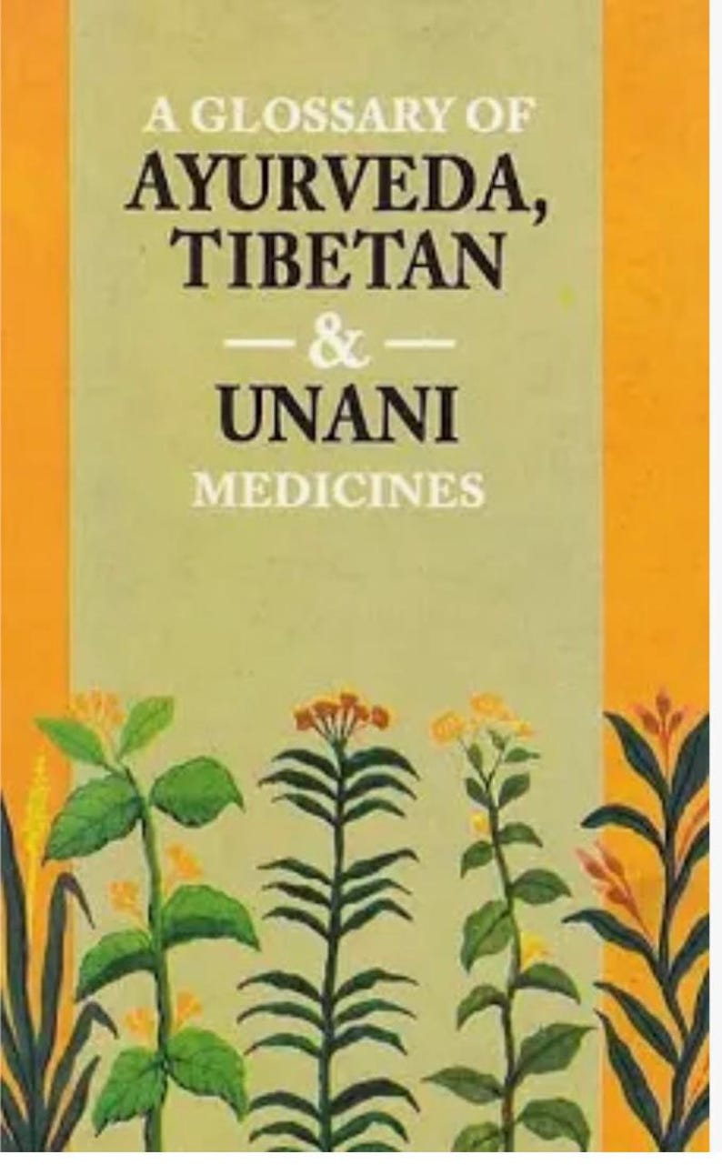A Glossary of Ayurveda, Tibetan and Unani Medicines Hardcover - Etsy