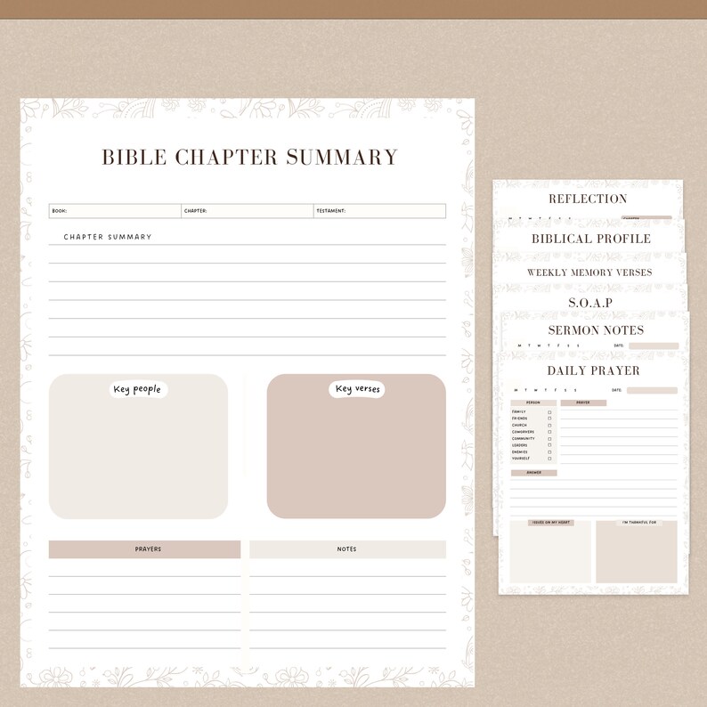 Digital Bible Study Bundle, Printable, Bible Study Guide, SOAP Journal ...