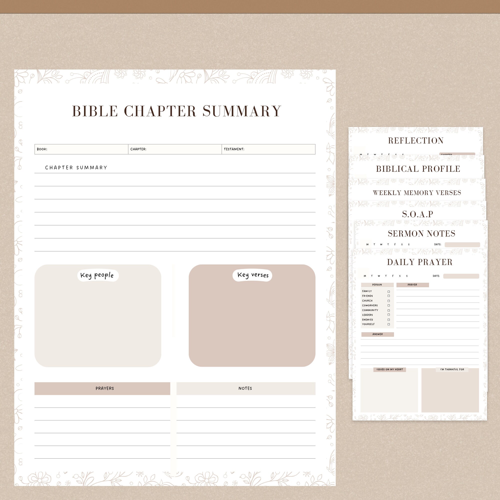Digital Bible Study Bundle, Printable, Bible Study Guide, SOAP Journal ...