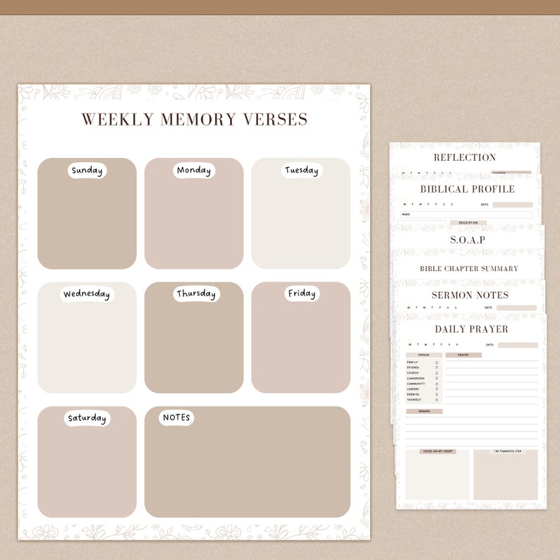 Digital Bible Study Bundle, Printable, Bible Study Guide, SOAP Journal ...