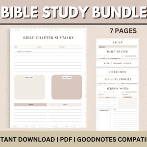 Digital Bible Study Bundle, Printable, Bible Study Guide, SOAP Journal ...