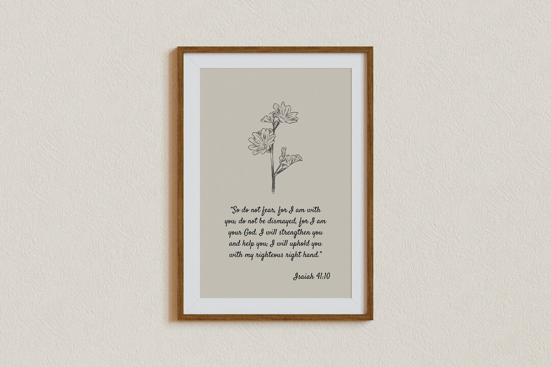Isaiah 41:10 Bible Verse Poster, Christianity Gift, Modern Christian ...