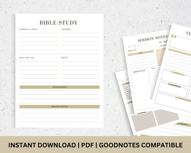 Digital Bible Study Bundle, Printable, Bible Study Guide, SOAP Journal ...