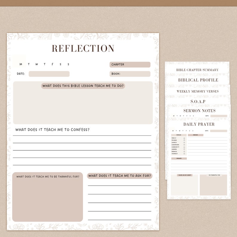 Digital Bible Study Bundle, Printable, Bible Study Guide, SOAP Journal ...