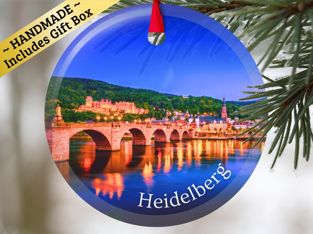 Heidelberg Germany Glass Ornament With Gift Box, Keepsake Present for ...