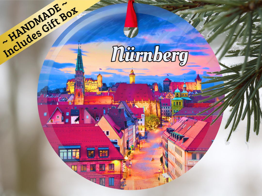 Nürnberg Germany Glass Ornament With Gift Box, Nuremberg City Keepsake ...