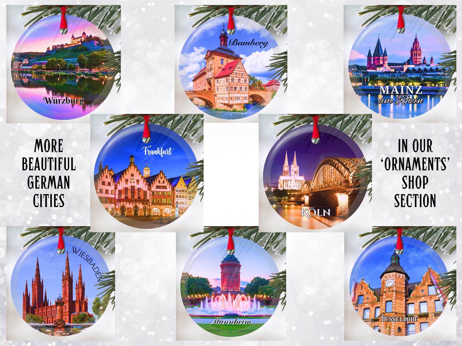Berlin Germany Glass Ornament With Gift Box, Brandenburg Gate Keepsake ...
