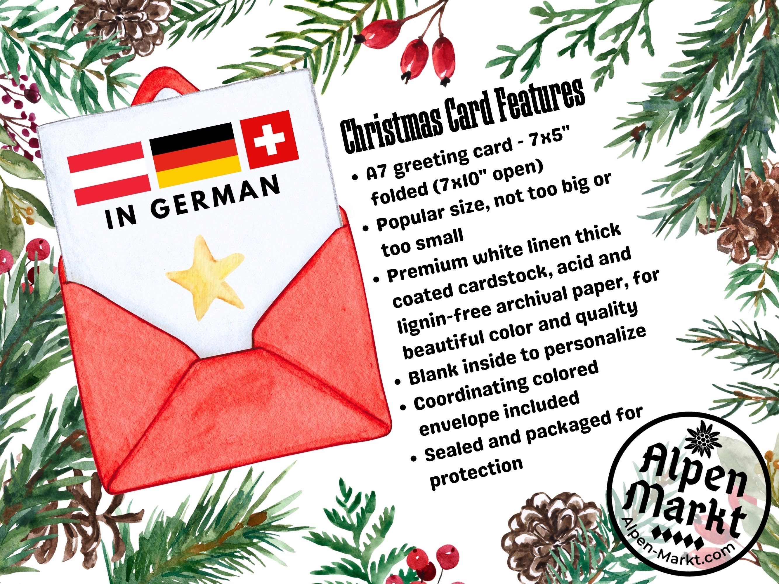 Starry Night Sky Frohe Weihnacht Magical German Christmas Card - Etsy