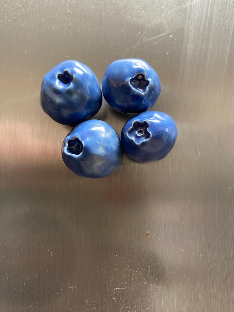 Blueberry Magnet, Handmade Ceramic With Super Strong Magnet - Etsy