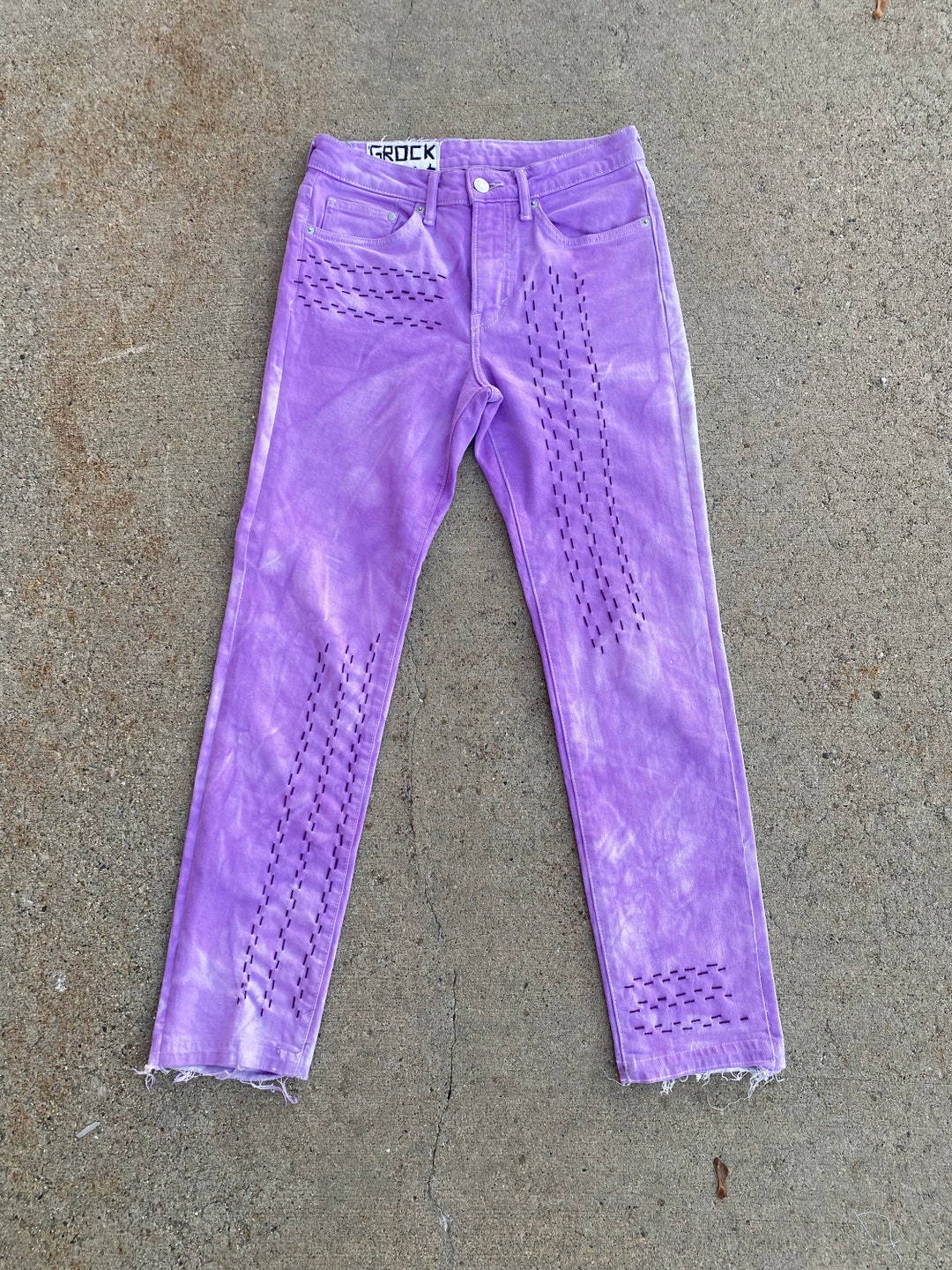 Hand Dyed PURPLE Denim JEANS for Men and Women, Streetwear Stylish ...