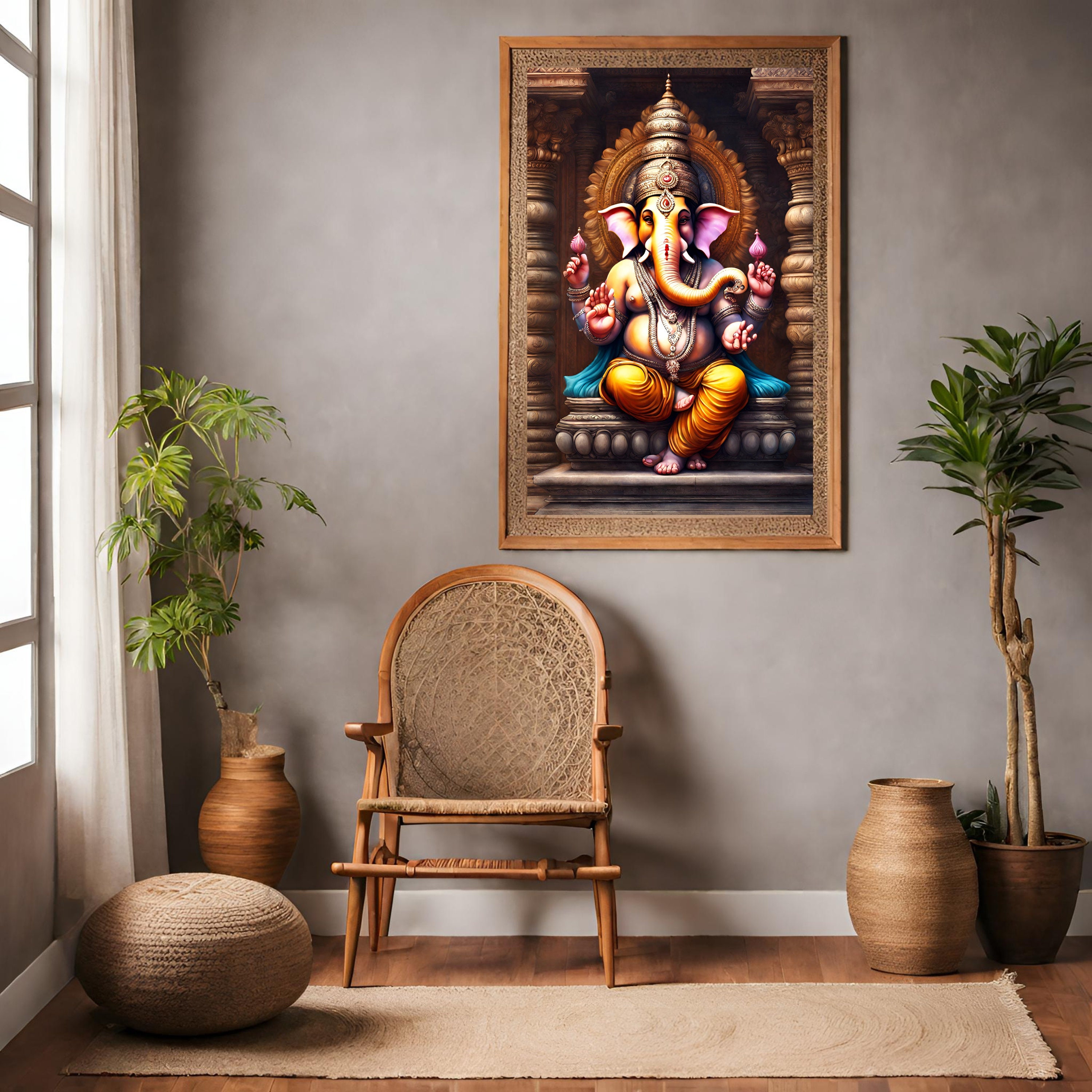 Lord Ganesha Poster | Indian Hindu God Ganpati | Digital Art Prints ...