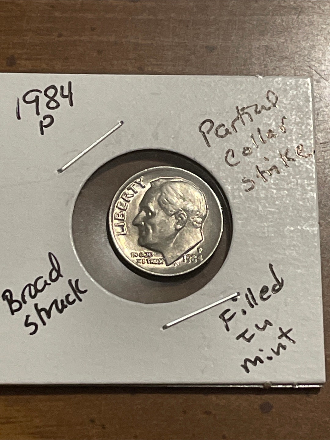 1984 Dime With Partial Collar Strike and Broadstruck on Reverse - Etsy