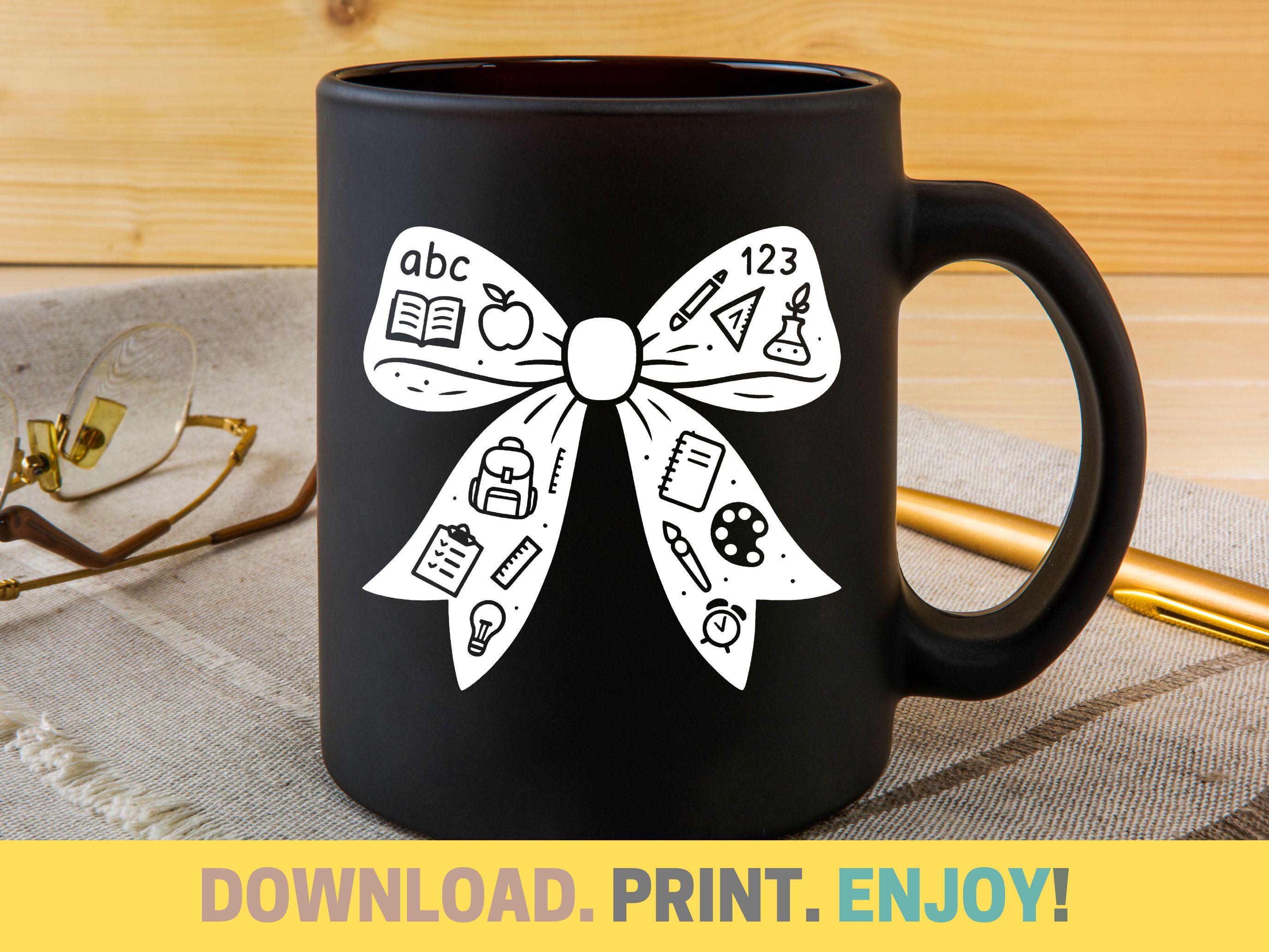 Teacher Bow PNG Bundle: Back to School Shirt Design (digital Download ...
