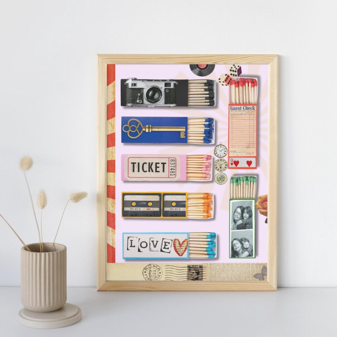 Matchbox Template Custom Matchbook Canva Editable Template Valentine ...