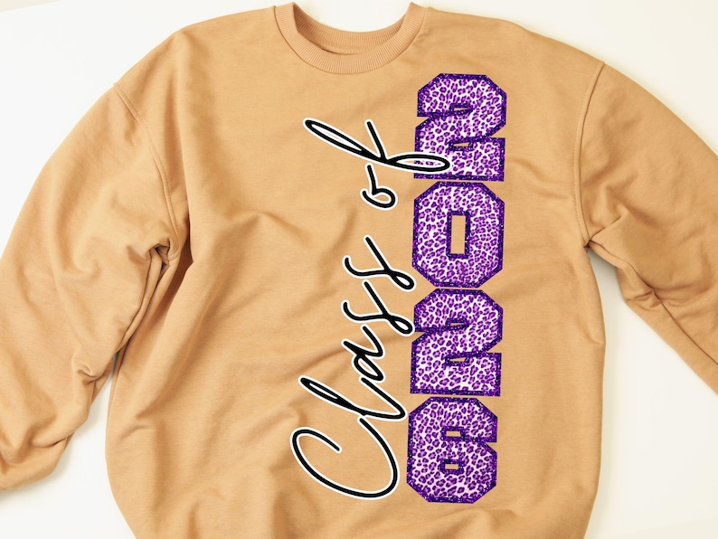 Senior 2026 PNG Files for Sublimation, Purple Sparkle Leopard Print ...