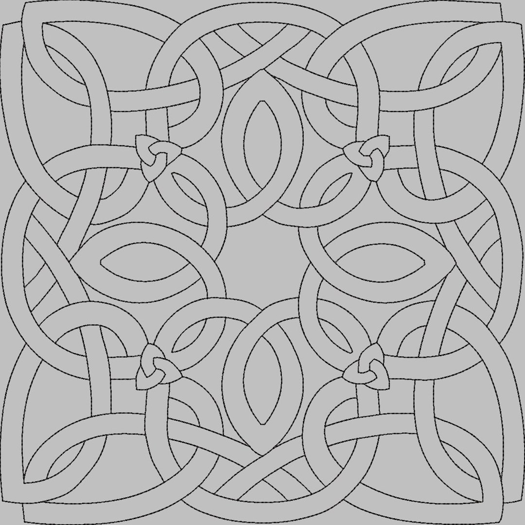 Celtic Quilting Machine Embroidery Design. Celtic Quilt Embroidery Design. Celtic Quilt Block ...
