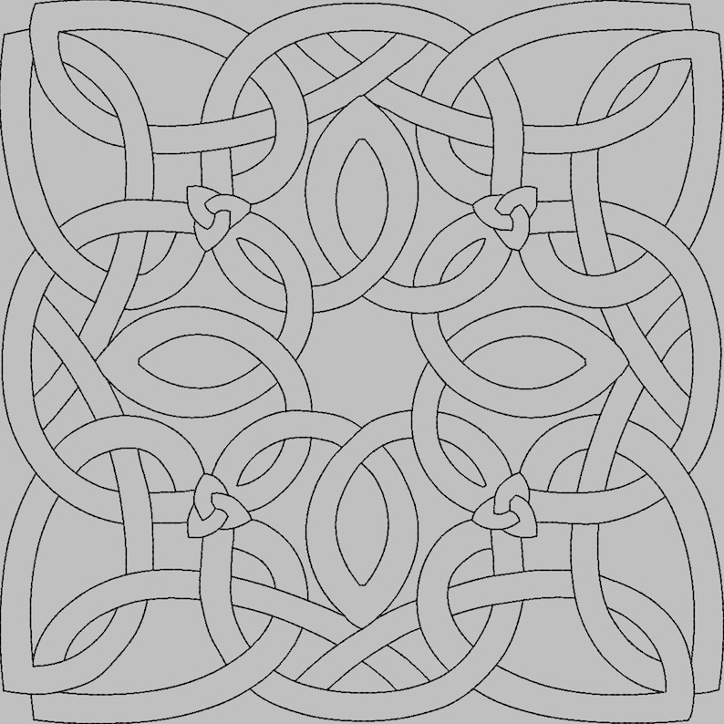 Celtic Quilting Machine Embroidery Design. Celtic Quilt Embroidery Design. Celtic Quilt Block ...