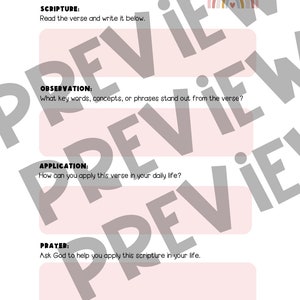 SOAP Bible Study Notes Pages: Women's Printable (PDF Download) - Etsy