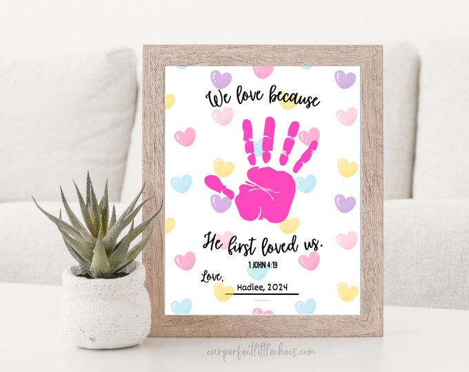 Jesus Loves Me Printable Handprint Craft Christian Homeschool Handprint ...