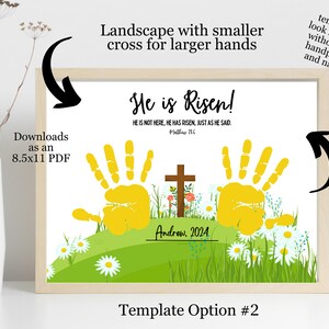 He is Risen Easter Scripture Handprint Craft for Sunday School ...