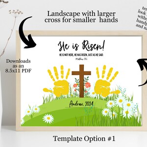 He is Risen Easter Scripture Handprint Craft for Sunday School ...