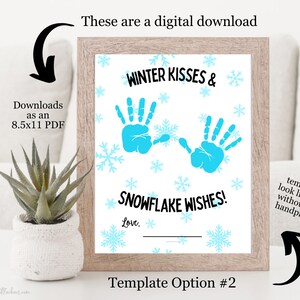 Snowflake Handprint Craft for Preschool | Winter Handprint Crafts for ...