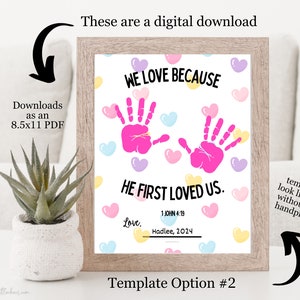 Valentine's Day Scripture Handprint Craft: Christian Homeschool Art ...