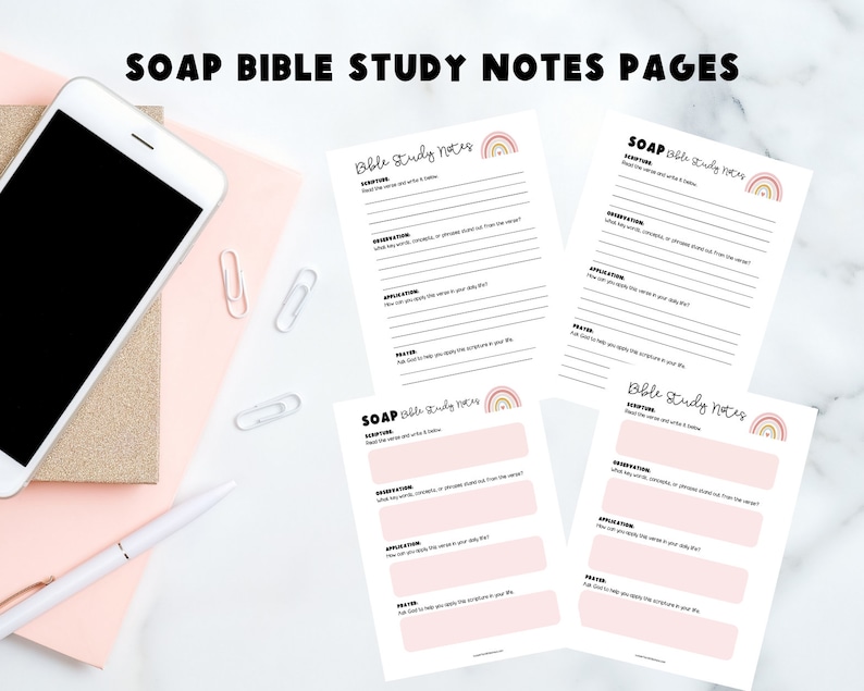 SOAP Bible Study Notes Pages | Women's Bible Study Printables | SOAP ...