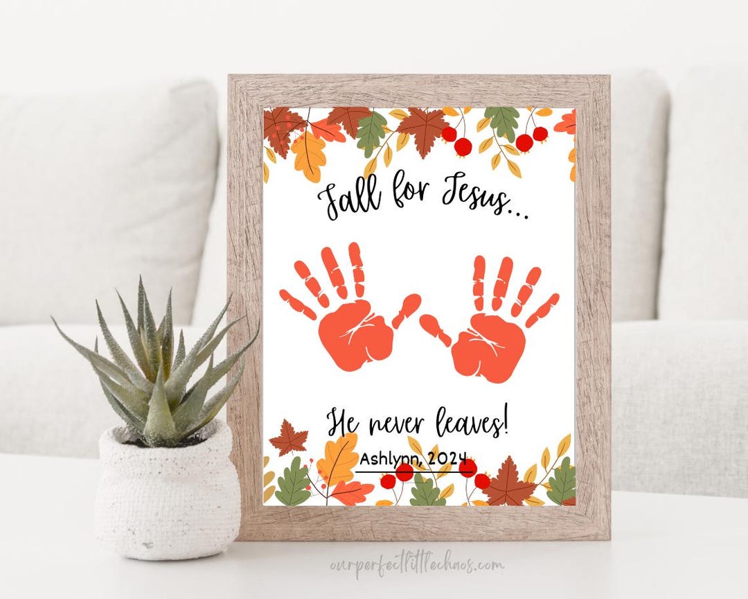 Fall for Jesus Handprint Craft: Sunday School Activity (digital ...