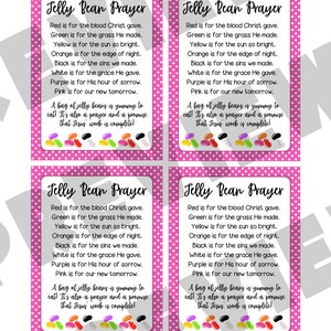 Jelly Bean Prayer Poem Cards for Kids Christian Easter Story Printable ...