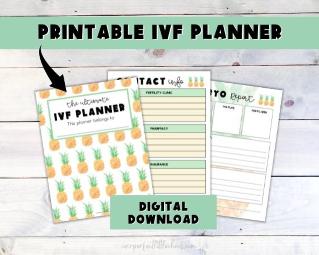 IVF Printable Planning Sheets | IVF Infertility Printables | Ivf ...