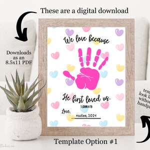 Valentine's Day Scripture Handprint Craft: Christian Homeschool Art ...