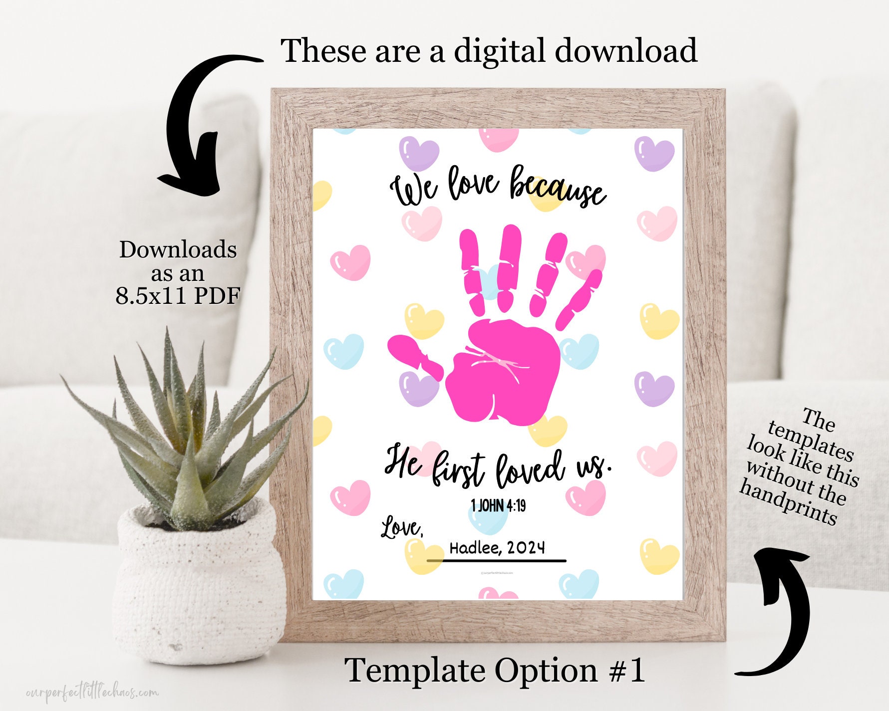 Valentine's Day Scripture Handprint Craft: Christian Homeschool Art ...