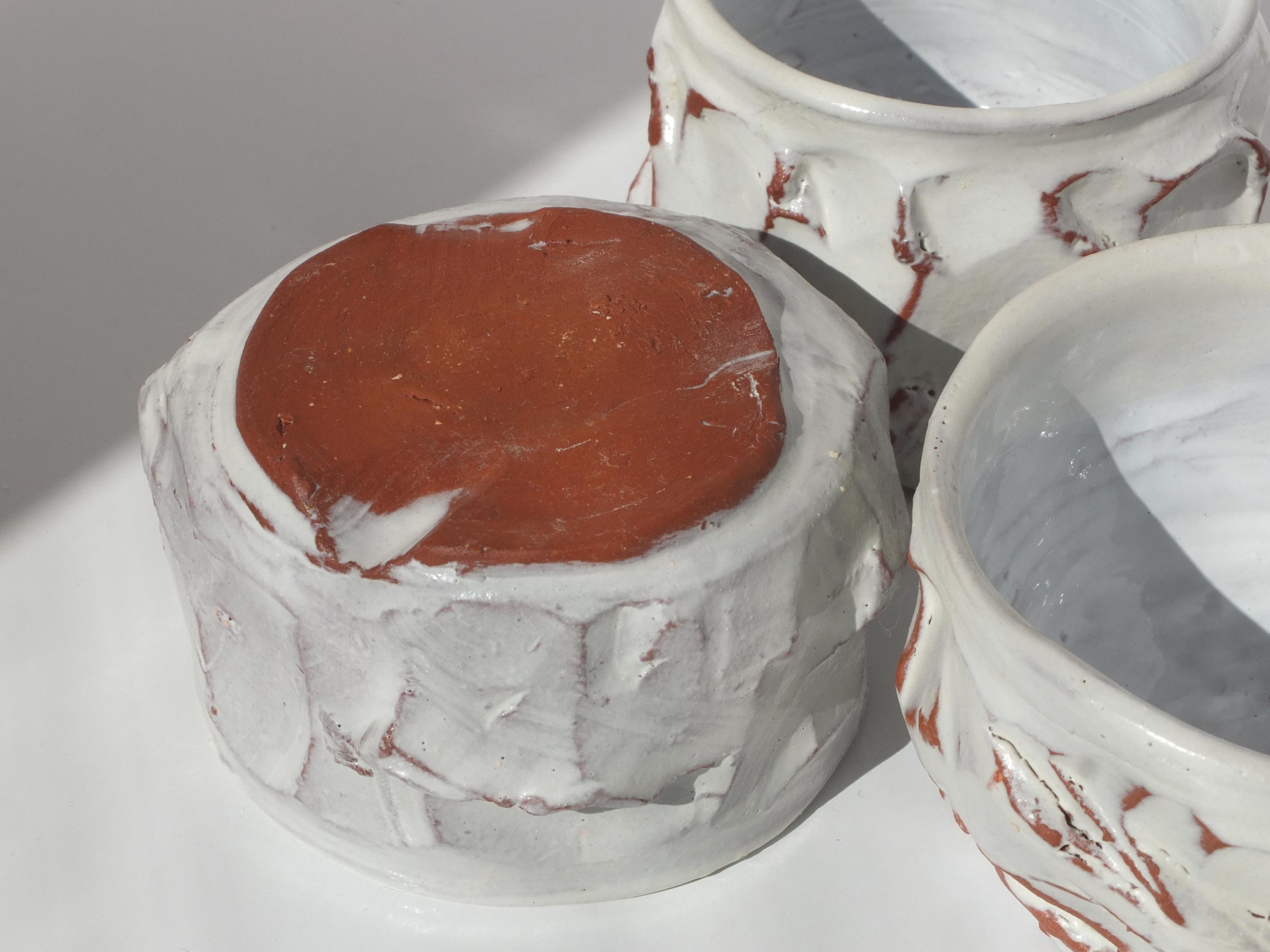 Wabi Sabi Set of Three Mini Sake Cups White Handmade Ceramic - Etsy