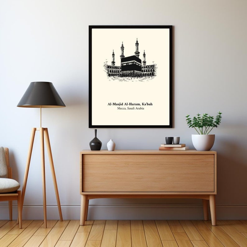 Kaaba Wall Art: Islamic Home Decor Featuring Masjid Al-haram Print - Etsy