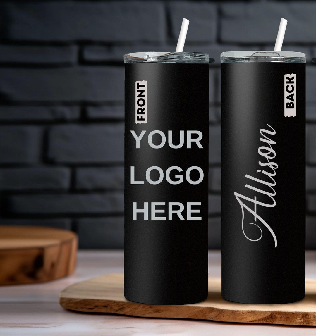 Personalized 20oz Tumbler - ADD YOUR LOGO - Custom Laser Engraved Cup ...