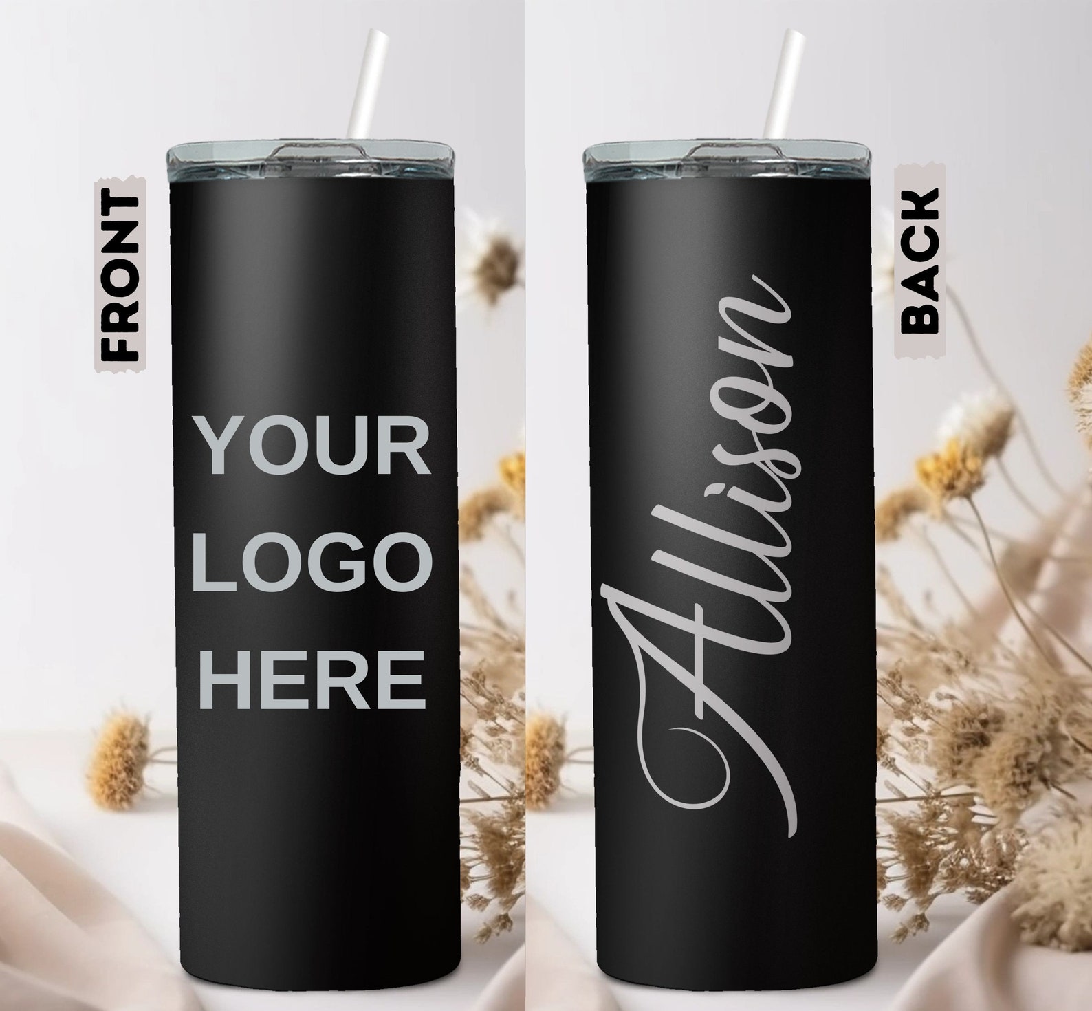Personalized 20oz Tumbler ADD YOUR LOGO Custom Laser Engraved Cup ...